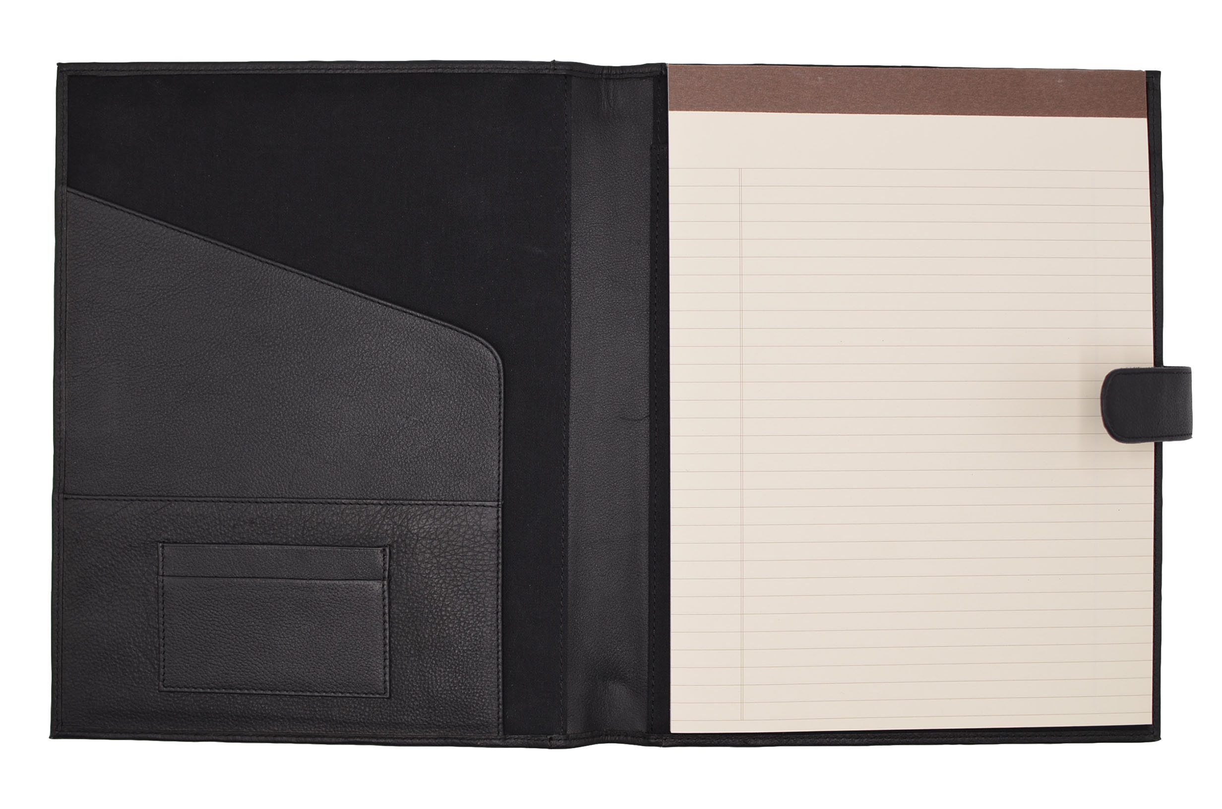 Leather Letter-Size Portfolio with Flap Closure